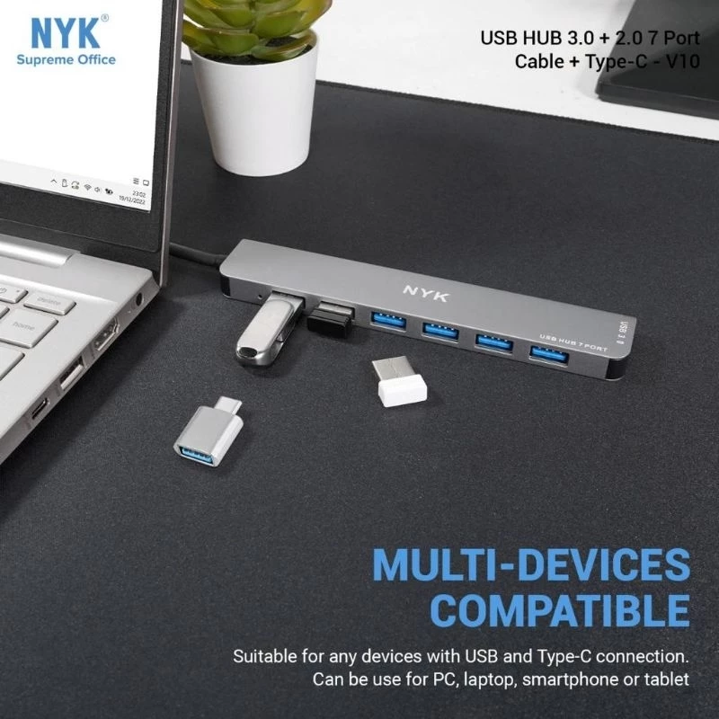 Solo Micro - USB HUB 7 PORT 1M 3.0 V10 NYK